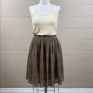 Sample: Brown Floral Skirt - Gem